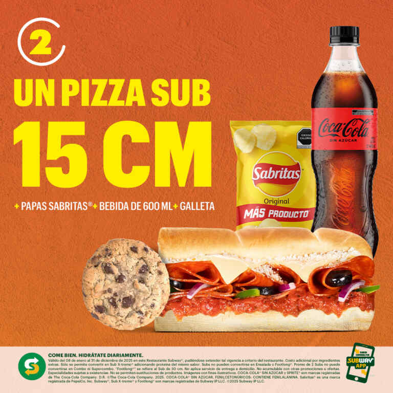 Promoción Subway 2025: Combos de subs participantes a $99 o 2 subs por ...