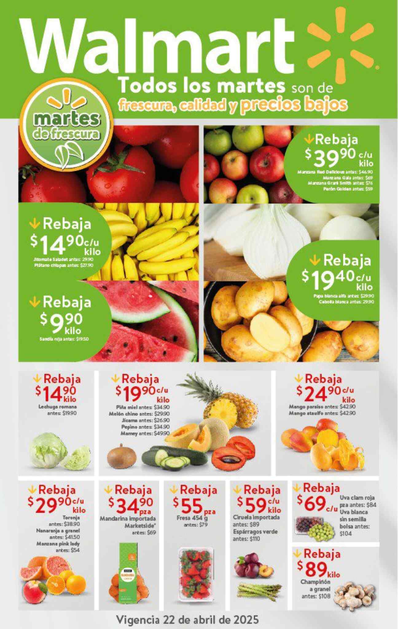 Martes de Frescura Walmart 17 de diciembre: precios en oferta de frutas ...