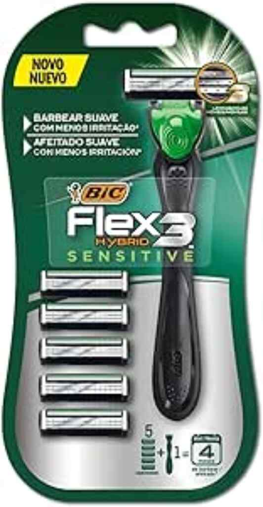 Rastrillo BIC Flex 3 Sensitive con 1 rastrillo + 5 repuestos baja a un ...