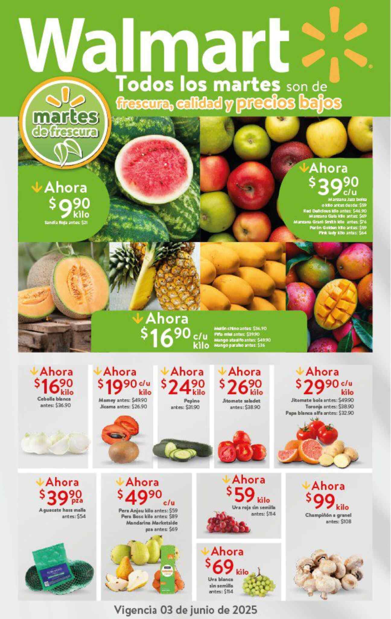 Martes de Frescura Walmart 7 de enero 2025: listado de precios de ...