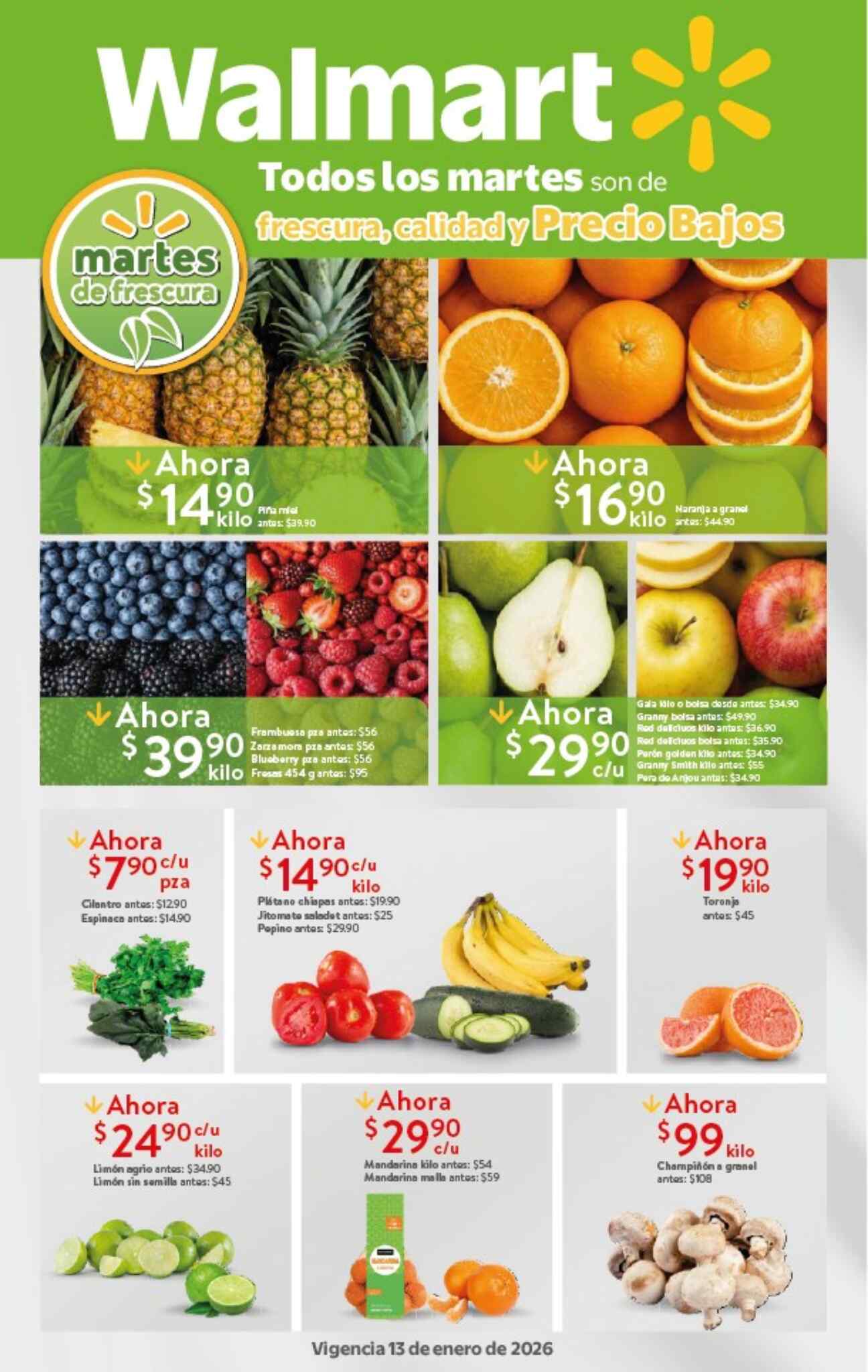 Martes de Frescura Walmart 23 de diciembre: precios de frutas y verduras